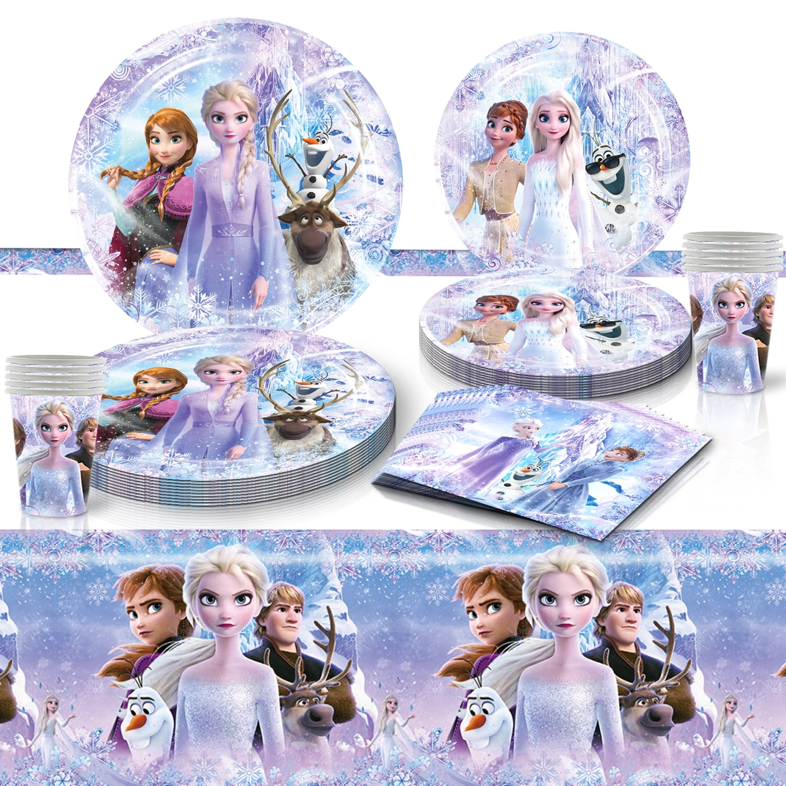 81 PCS Frozen Birthday Party Supplies, Frozen Tableware Set Includes 40 ...