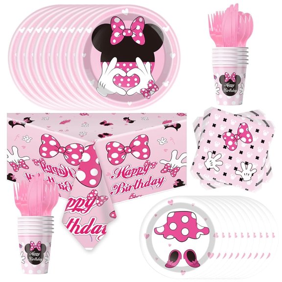 81 Pcs Kuromi Party Tableware Set, Birthday Party Supplies, Table Cover ...