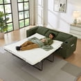 81" Queen Size 2-in-1 Pull Out Sleeper Sofa Bed for Small Spaces,Green ...
