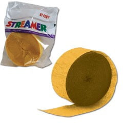 81' School Bus Yellow Crepe Streamer - Walmart.com