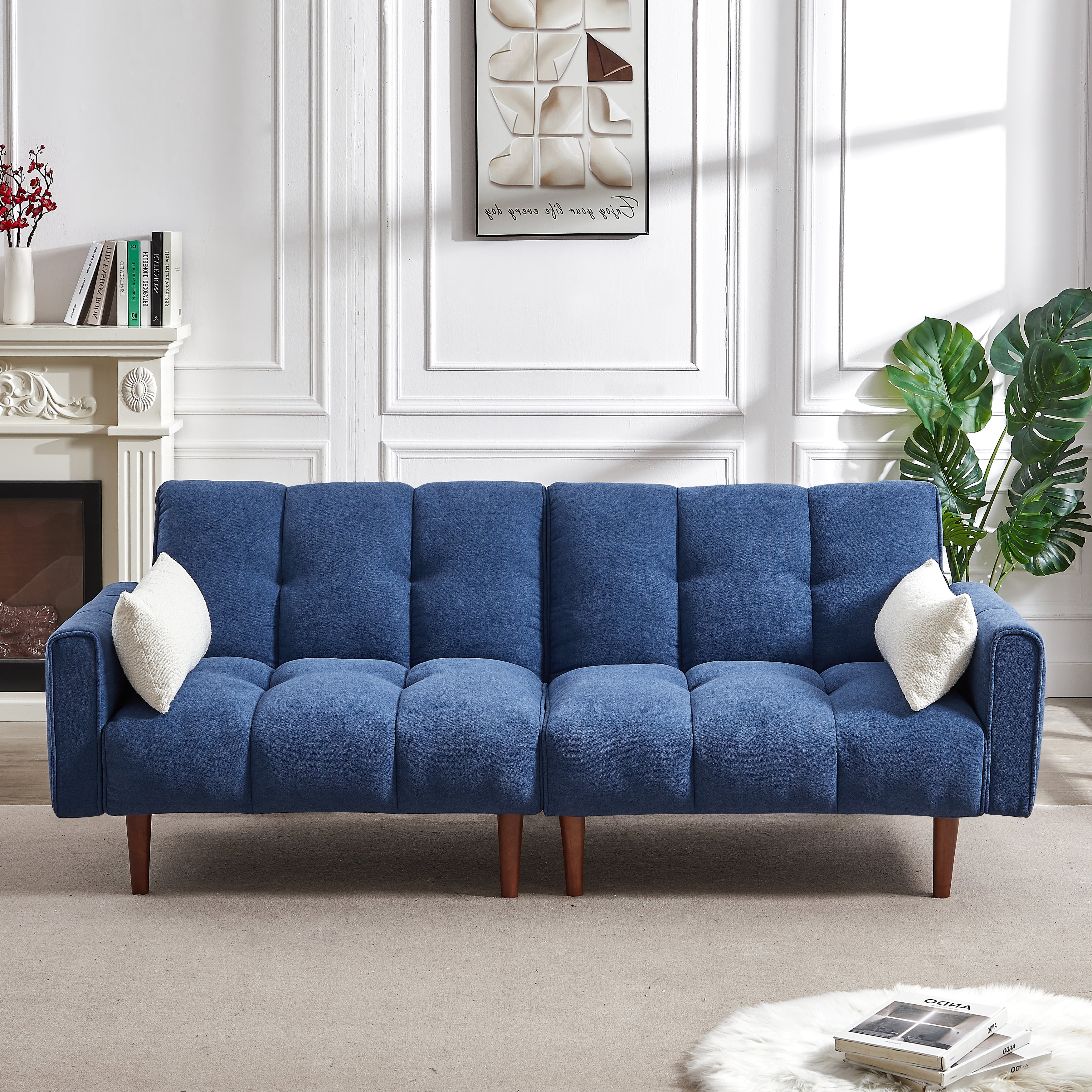 81" Width Convertible Loveseat, 2 Single sofa, Sleeper Sofa, Sofa bed ...