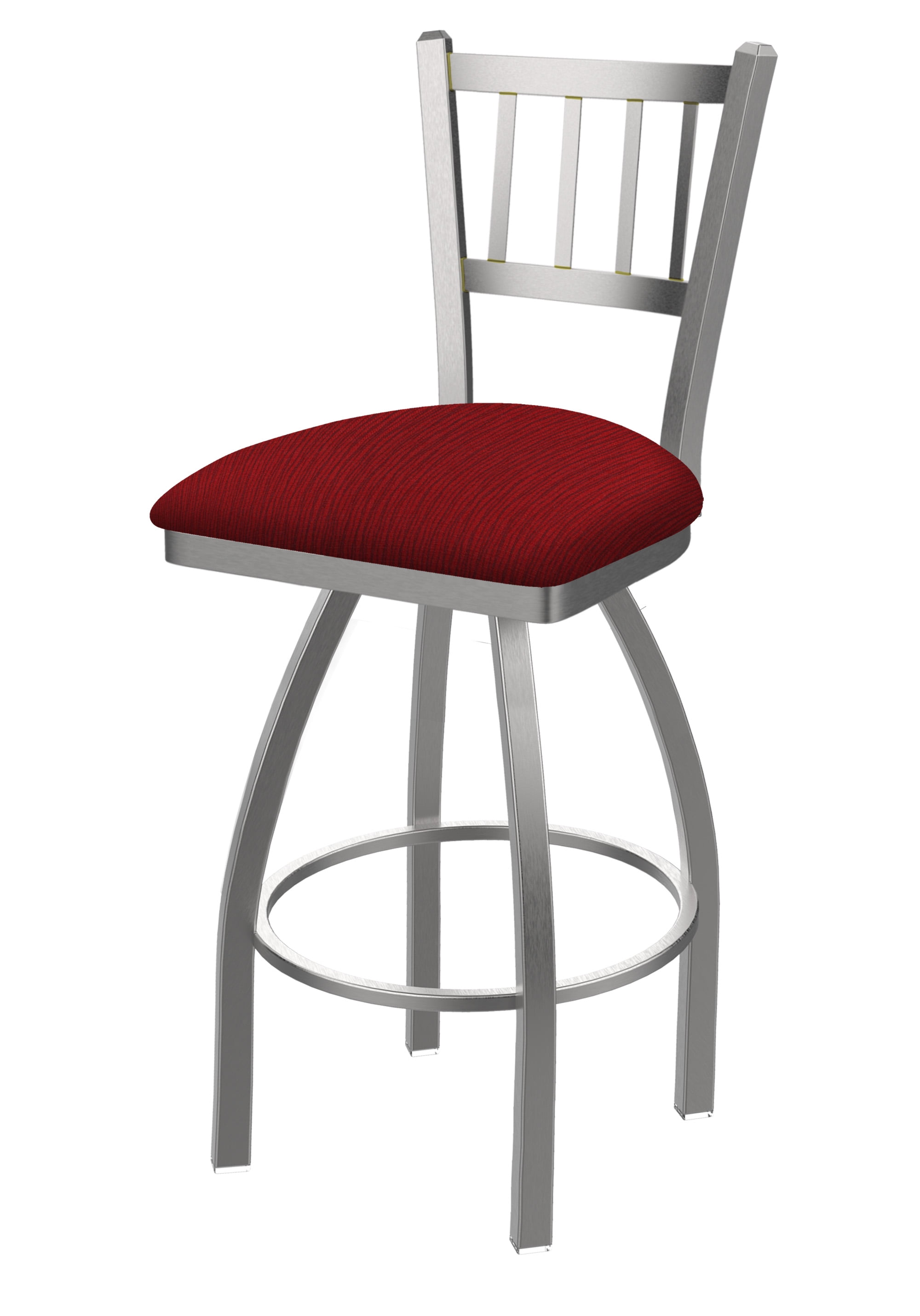 810 Contessa Stainless Steel 25" Swivel Counter Stool with Graph Ruby ...