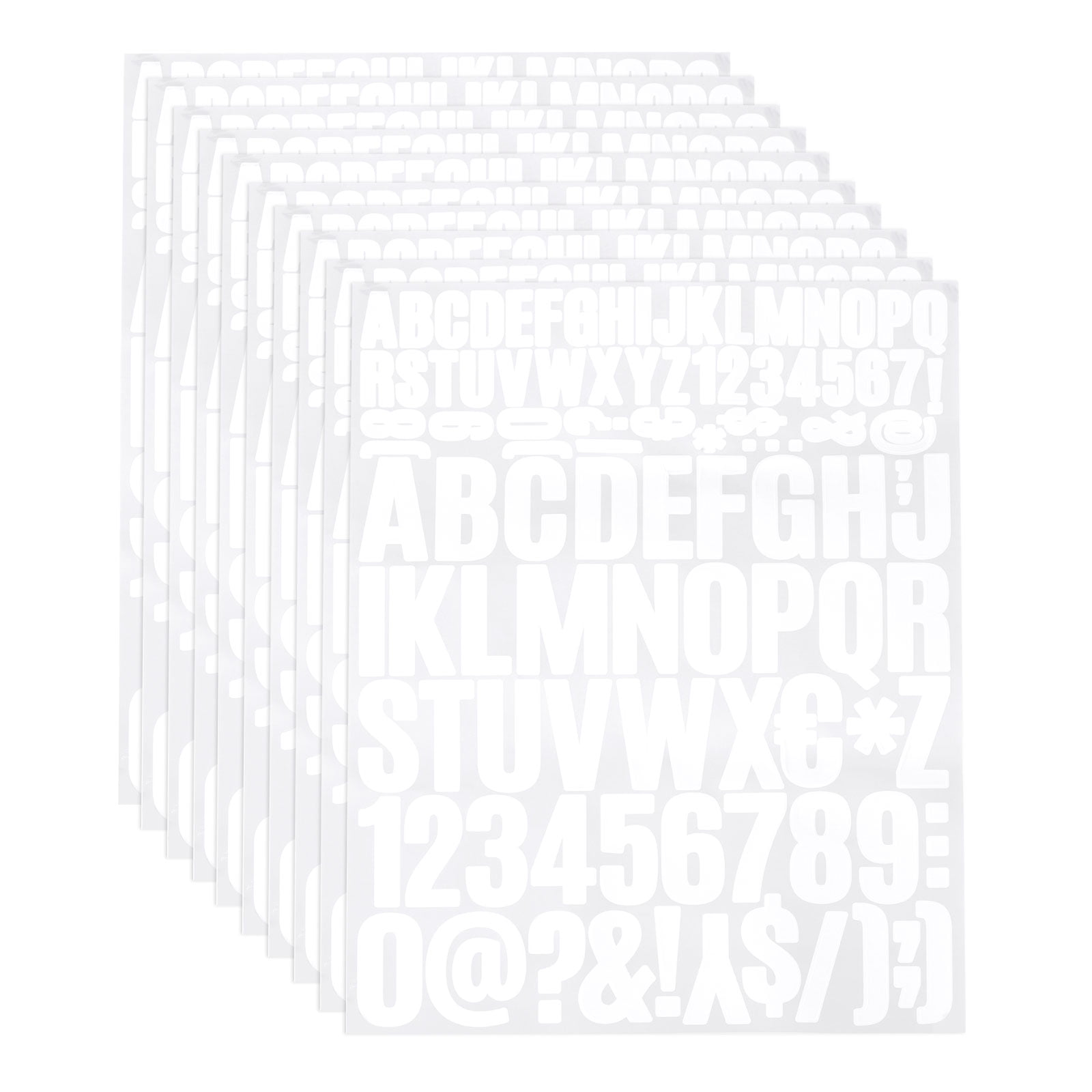 810 Pieces Vinyl Letter Stickers, 10 Sheets 1.5 Inch White Self ...