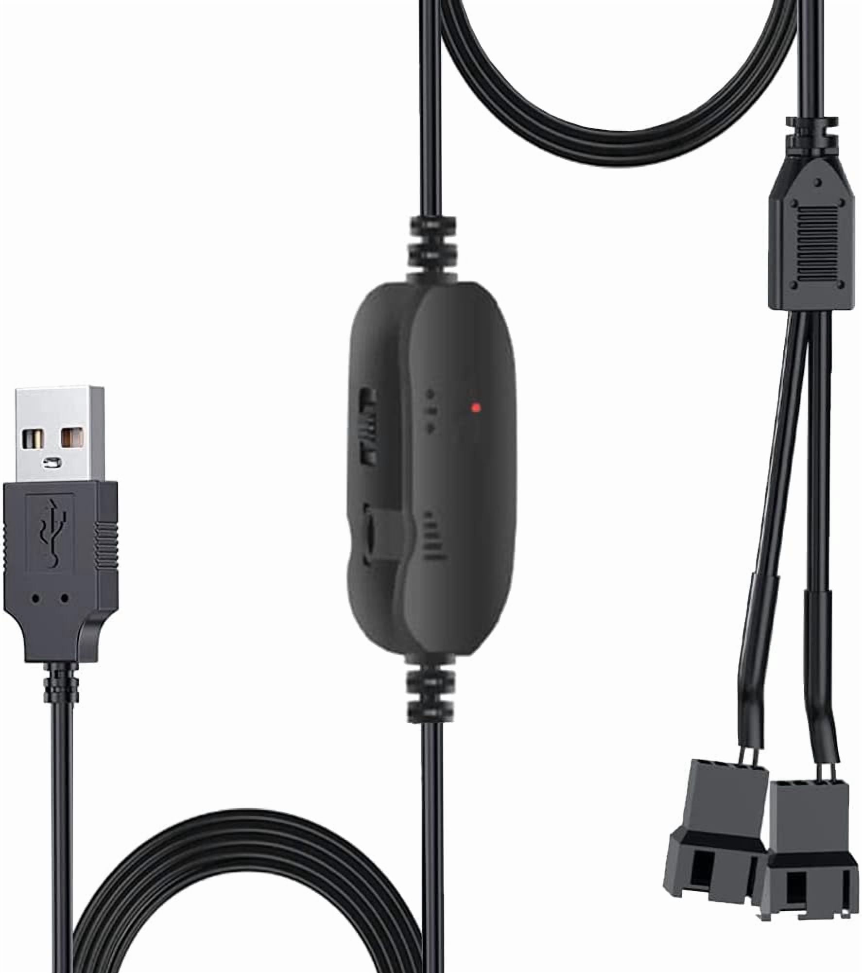 812 Cooling Fan Speed Control, Dual 3 Pin to 4 Pin Fan Power Adapter ...