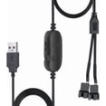 812 Cooling Fan Speed Control, Dual 3 Pin to 4 Pin Fan Power Adapter ...