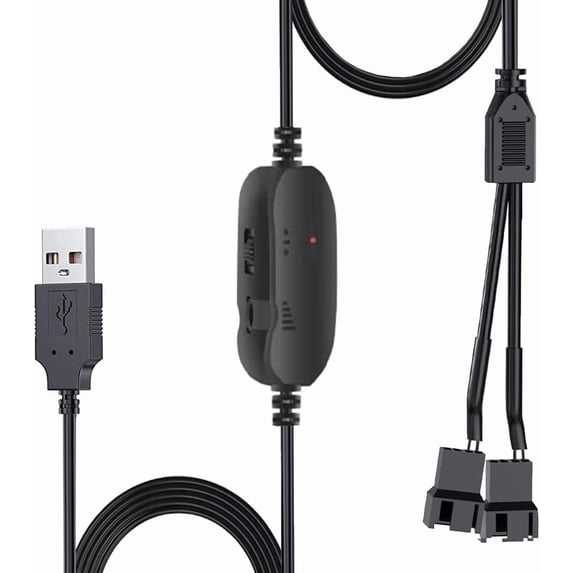 812 Cooling Fan Speed Control, Dual 3 Pin to 4 Pin Fan Power Adapter ...