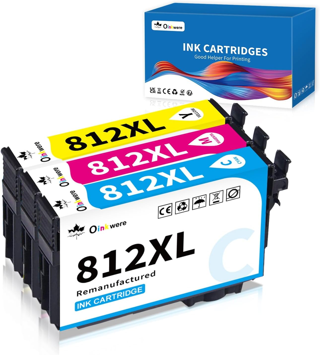 812XL Color Replacement for Epson 812 Ink Cartridges Black 812 XL ...