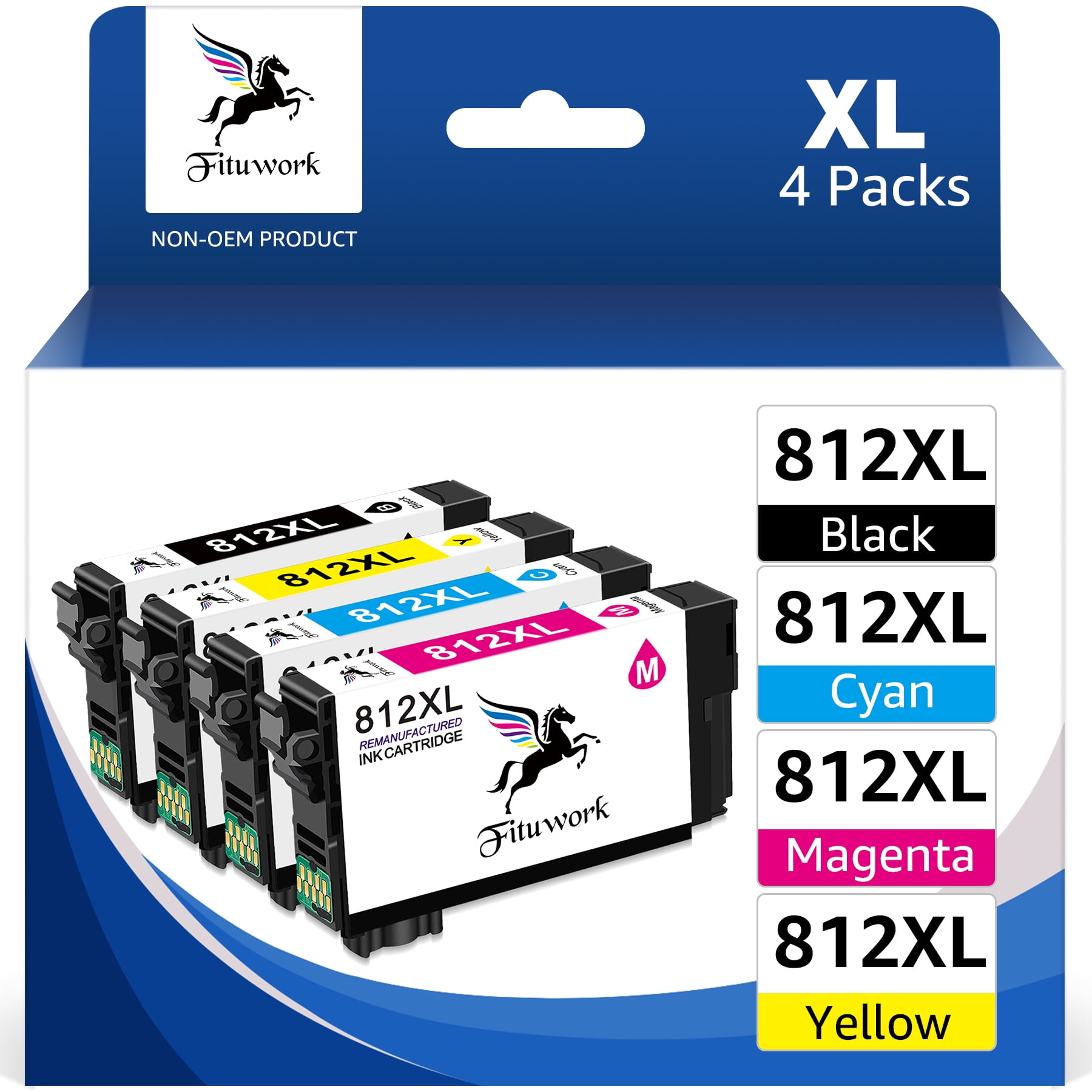 Epson 812XL High Capacity Ink Cartridges for WF-7820, WF-7840, WF-7310 ...