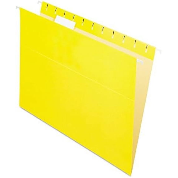 81606EE Recycled Hanging Folders, Letter Size, Yellow, 1/5 Cut, 25/BX ...