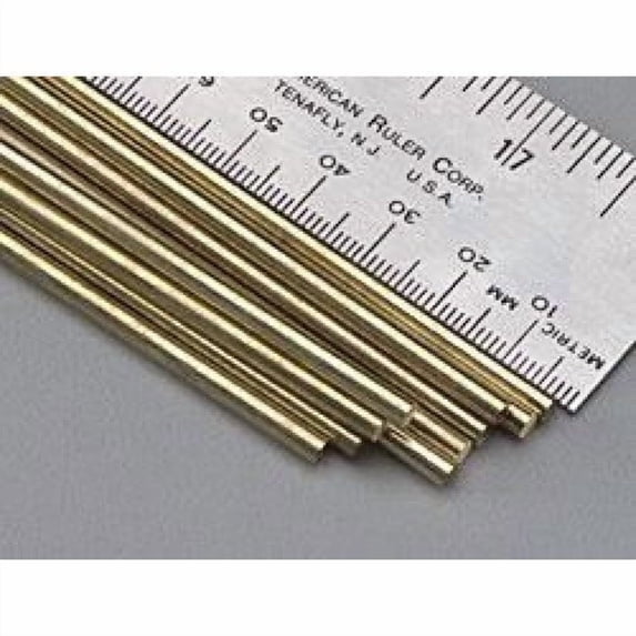 K&S 8164 Round Brass Rod, 1/8" OD x 12" Long, 1 Piece, Made in The USA ...