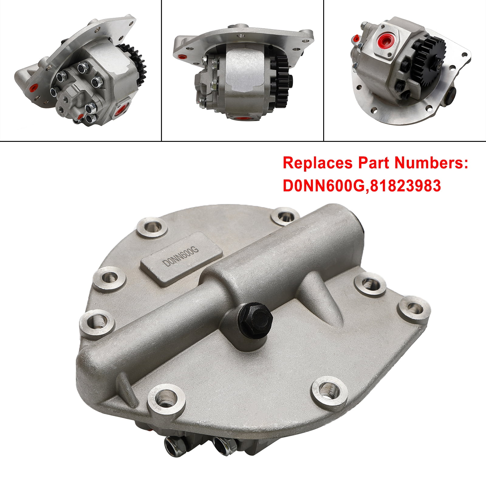 Areyourshop Hydraulic Pump, D0NN600G 81823983, Aluminum, Fits Ford 5000 ...