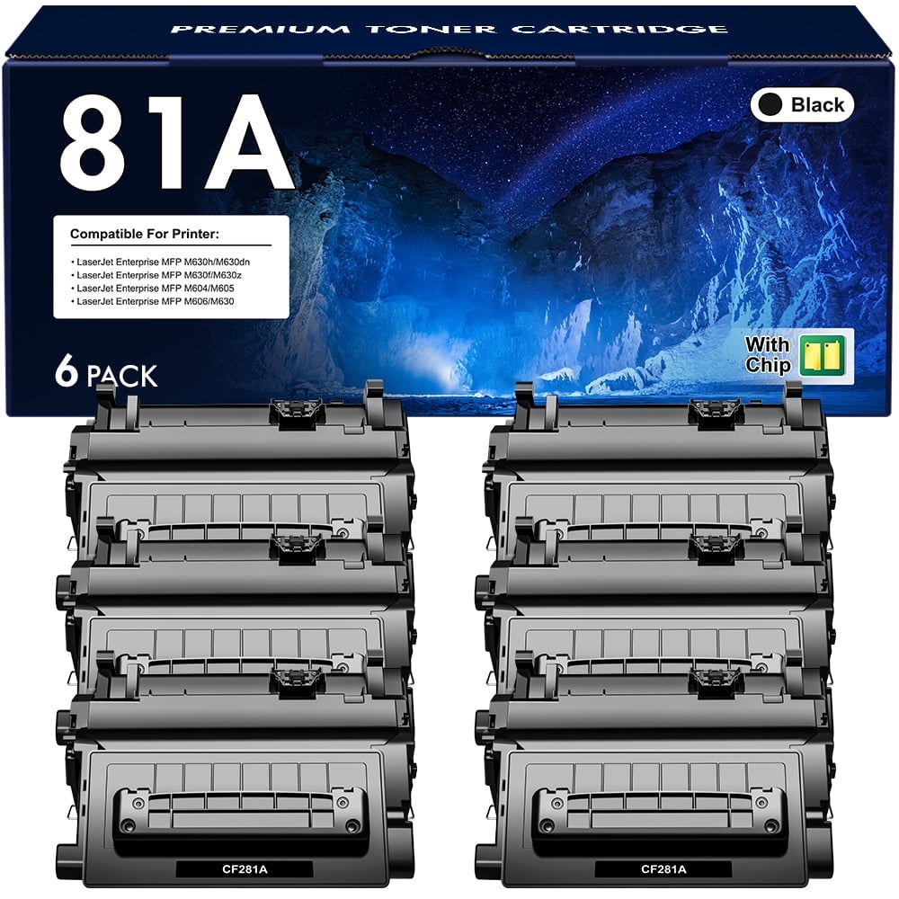 81A Toner Cartridge 6-Pack Compatible Toner for HP CF281A 81A CF281X ...