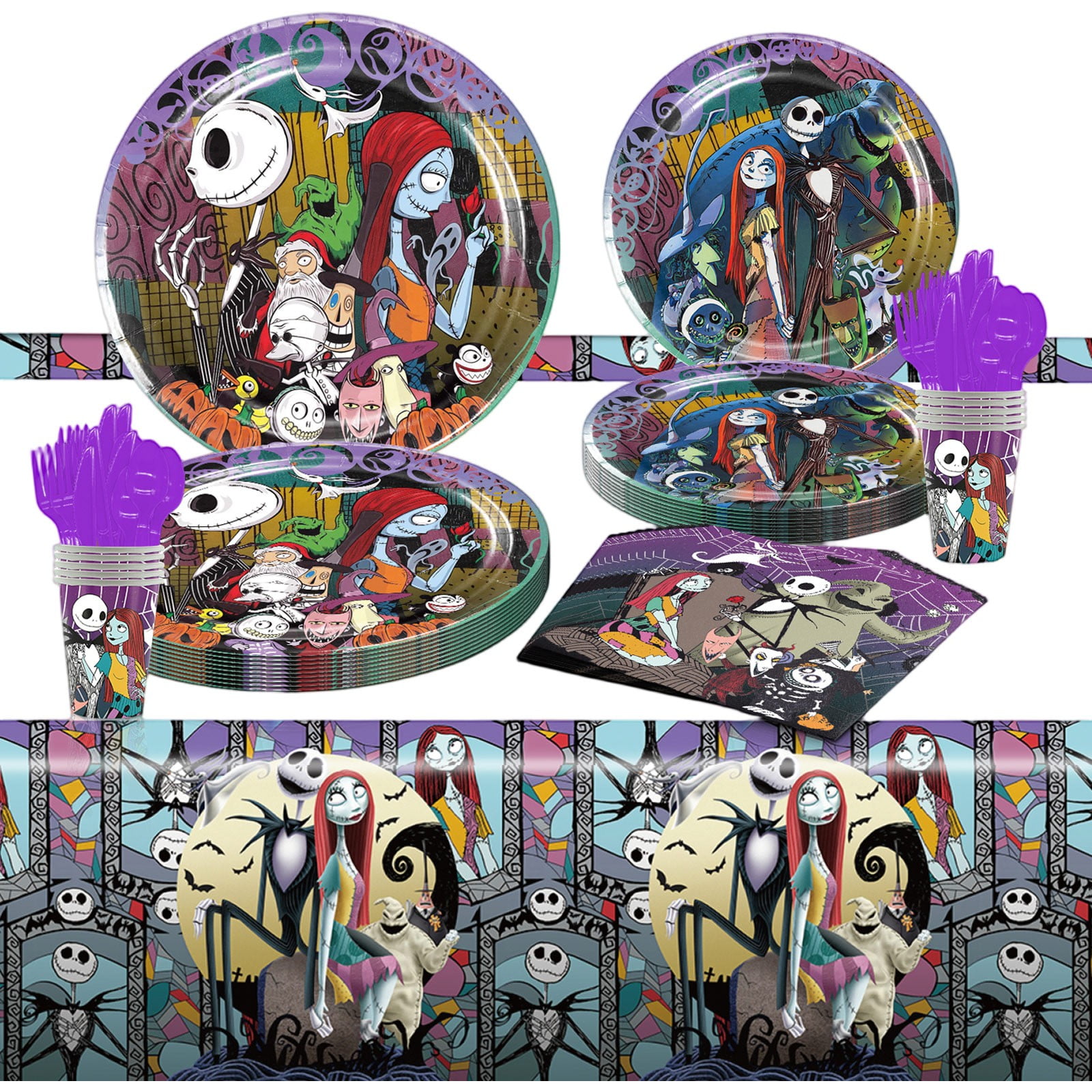 81Pcs The Nightmare Before Christmas Birthday Party Decorations Set ...