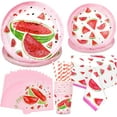 81Pcs Watermelon Party Tableware Set Serves 16, One In A Melon Party ...