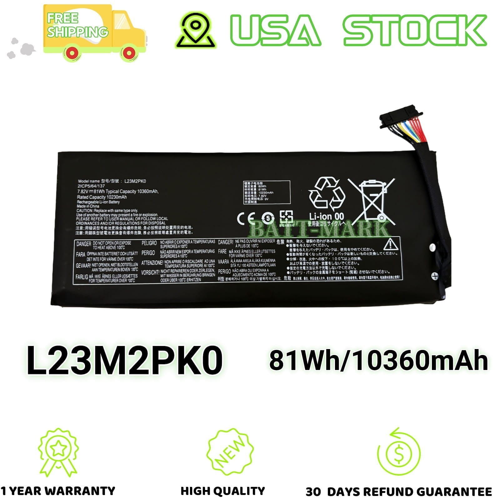 81Wh New L23M2PK0 L23B2PK0 5B11M36298 Battery For Legion Go 8APU1 ...