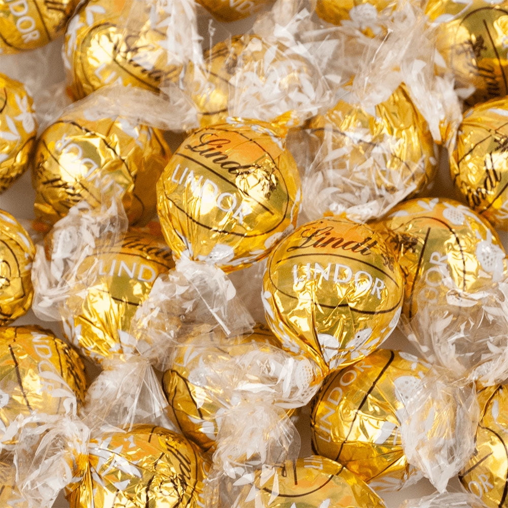 81ct Gold White Chocolate Bulk Individually Wrapped Lindor Candy ...
