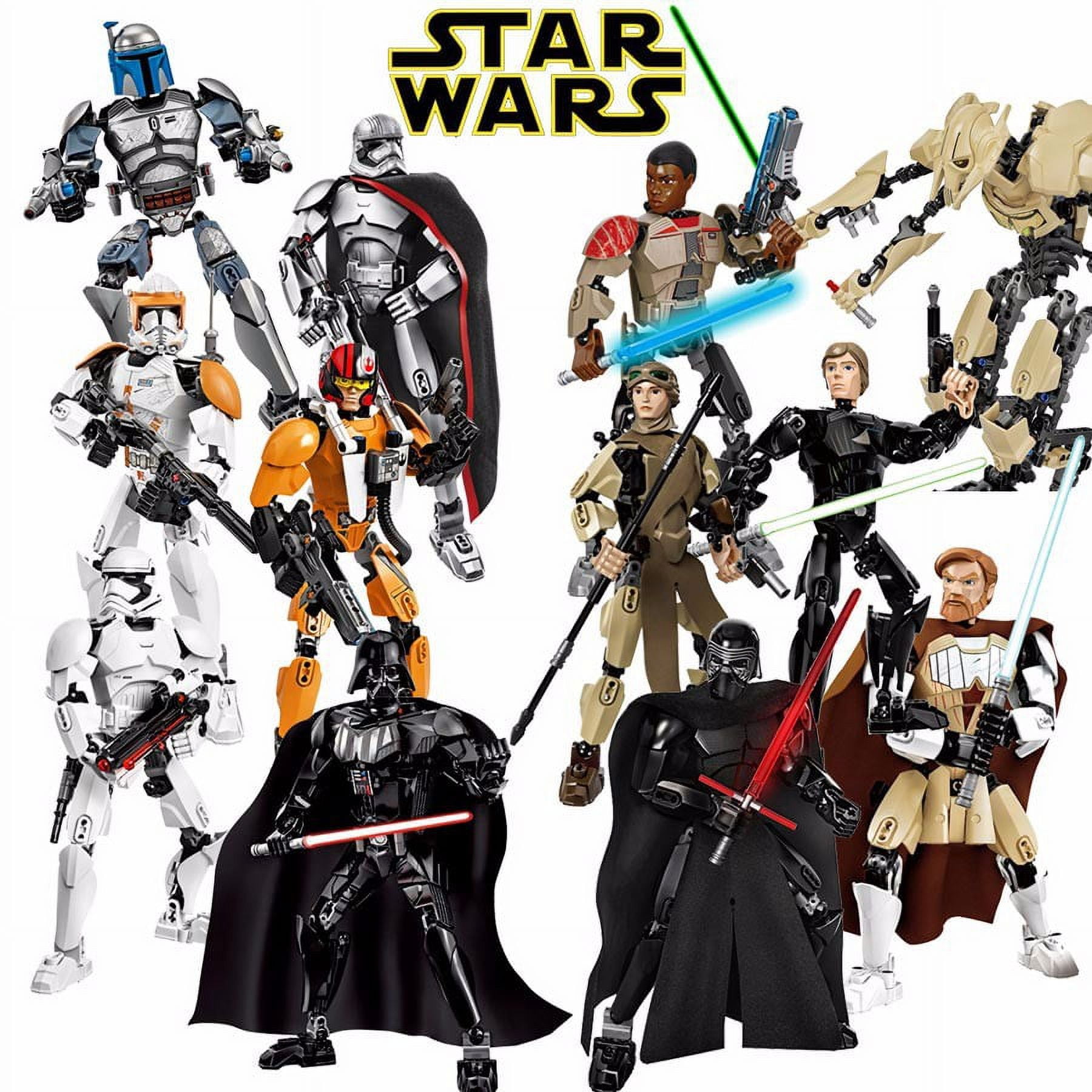 Kufutee Star Wars General Grievous & Stormtrooper Building Block Action Figures, 81 Pieces ...