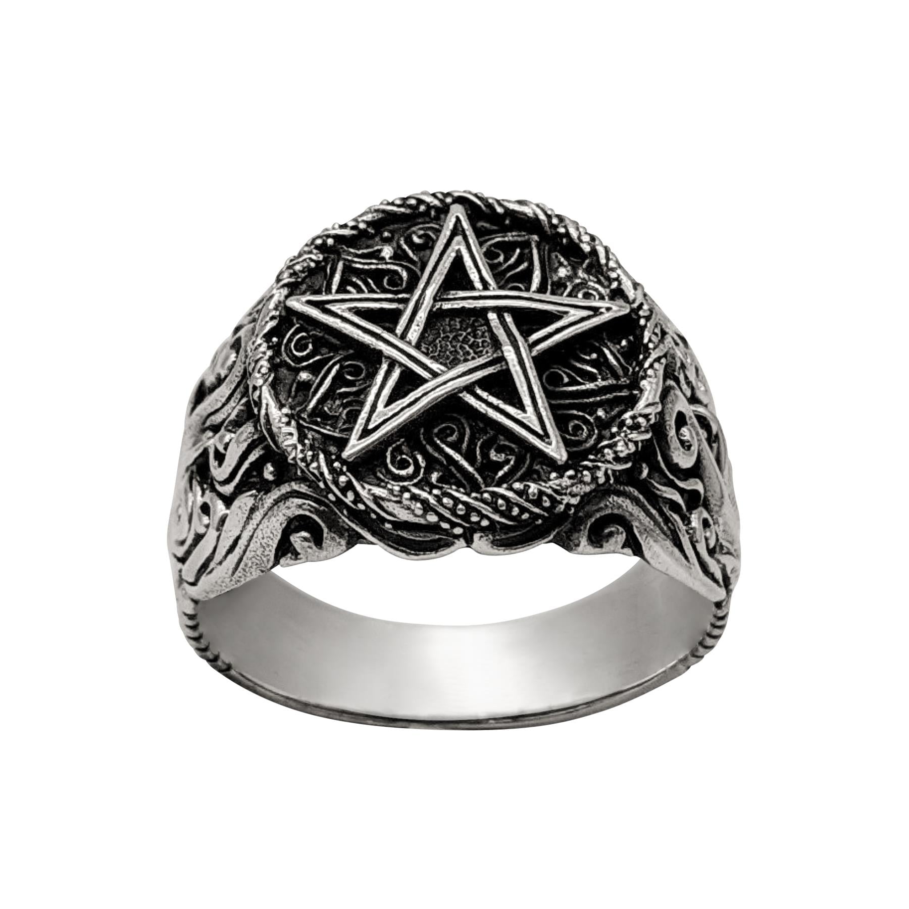 81stgeneration Men's Women's 925 Sterling Silver Pentagram Pentacle ...