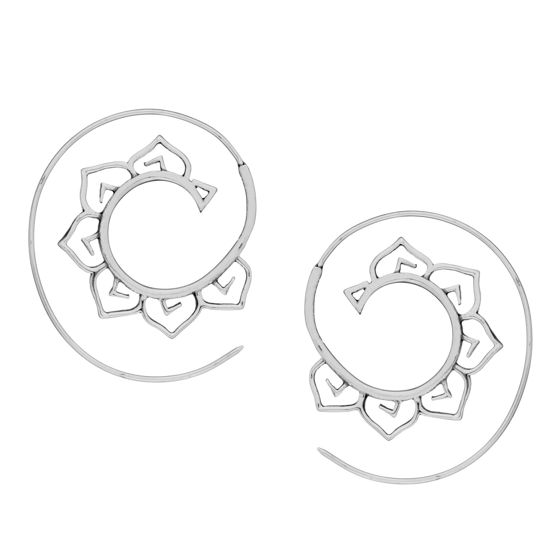 81stgeneration Women's 925 Sterling Silver 35 mm Sun Design Indian ...