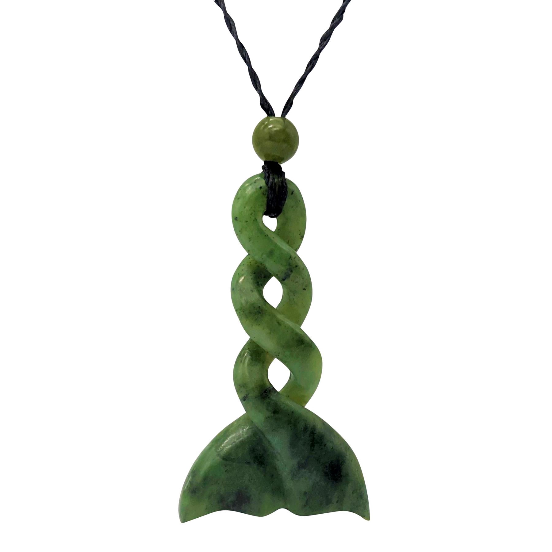 81stgeneration Women's Men's Hand Carved Nephrite Jade Triple Pikorua ...