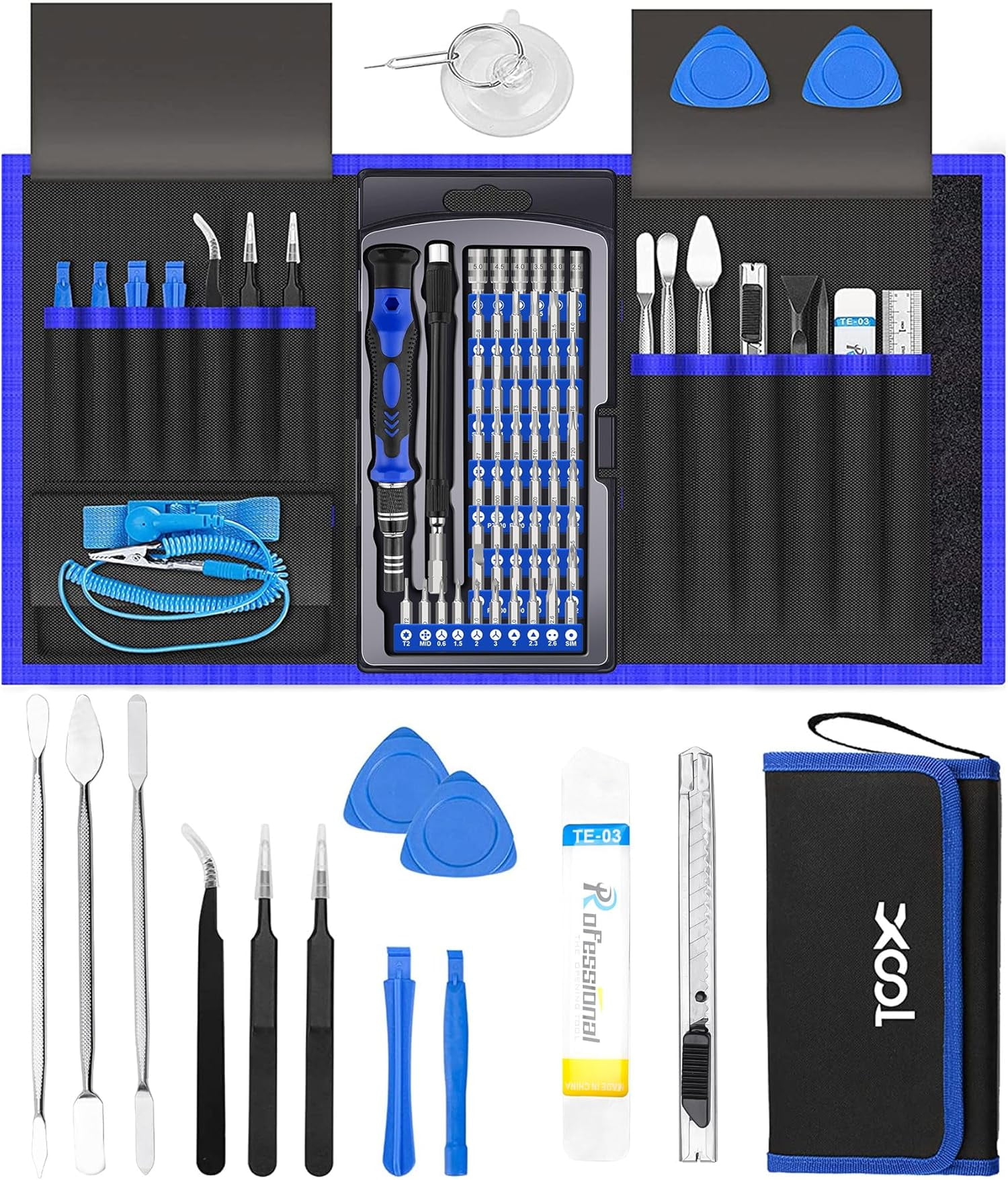 82 in 1 Precision Set, Electronics Repair Tool Kit with Flexible Shaft ...
