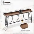 82.3 Inch Bar Table High Top Kitchen Counter Table Wood Brown Segmented ...