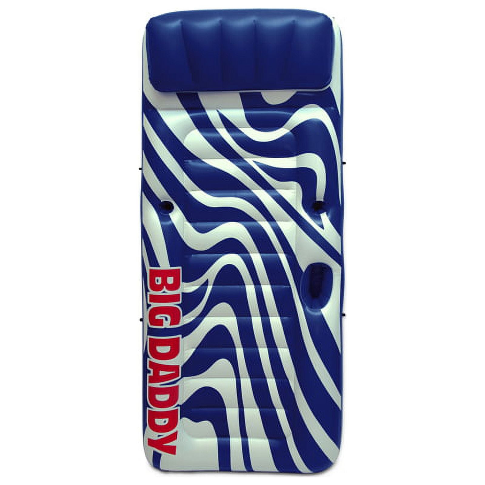 82" Big Daddy Inflatable 1-Person Swimming Pool Lounge - Blue/White ...