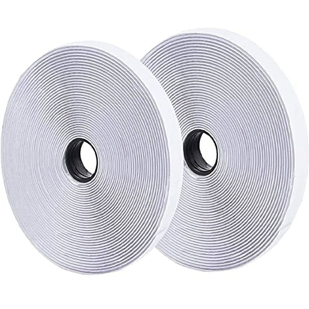 82 Feet /25m White Self Adhesive Hook and Loop Tape Sticky Back ...