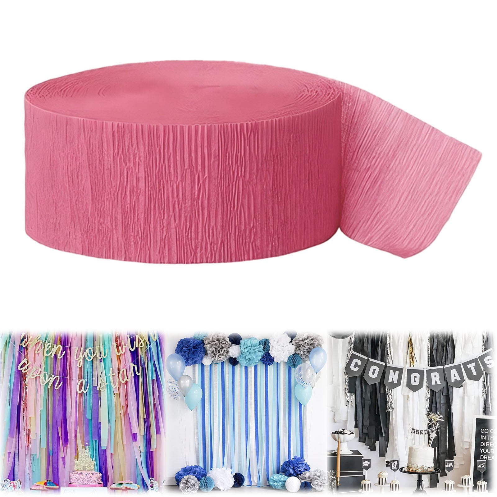 82-Feet Crepe Paper Streamer for Festive Decorations, Versatile for ...