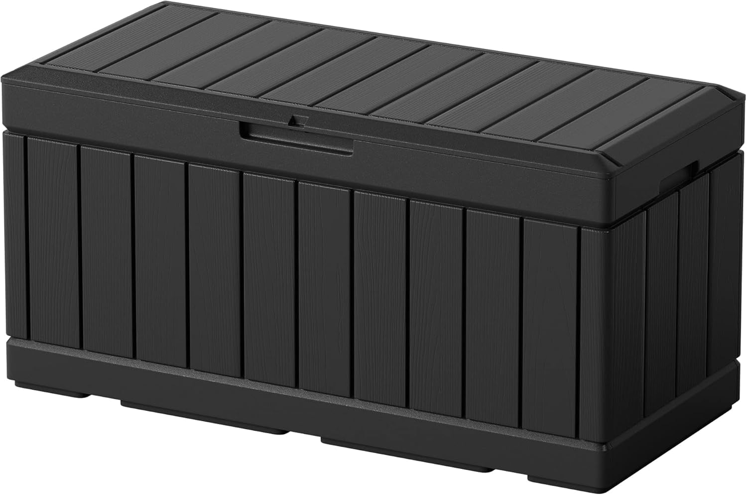 82 Gallon Resin Deck Box with Hydraulic Rod, Large Outdoor Storage for ...