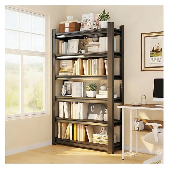 82" H Tall Book Shelf, 6-Tier Bookshelf, Heavy Duty Bookcase, 20 Inch ...