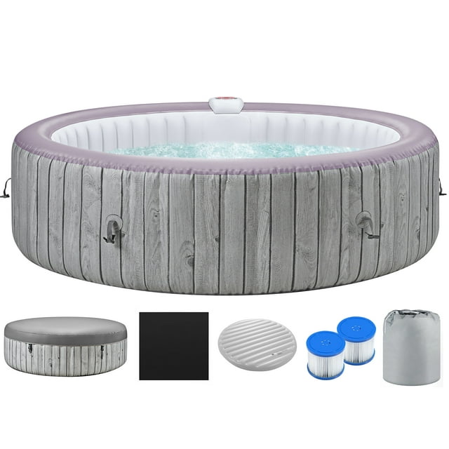 82" Inflatable Hot Tub, Segmart 5 to 7 Person Outdoor Hot Tub, Round ...