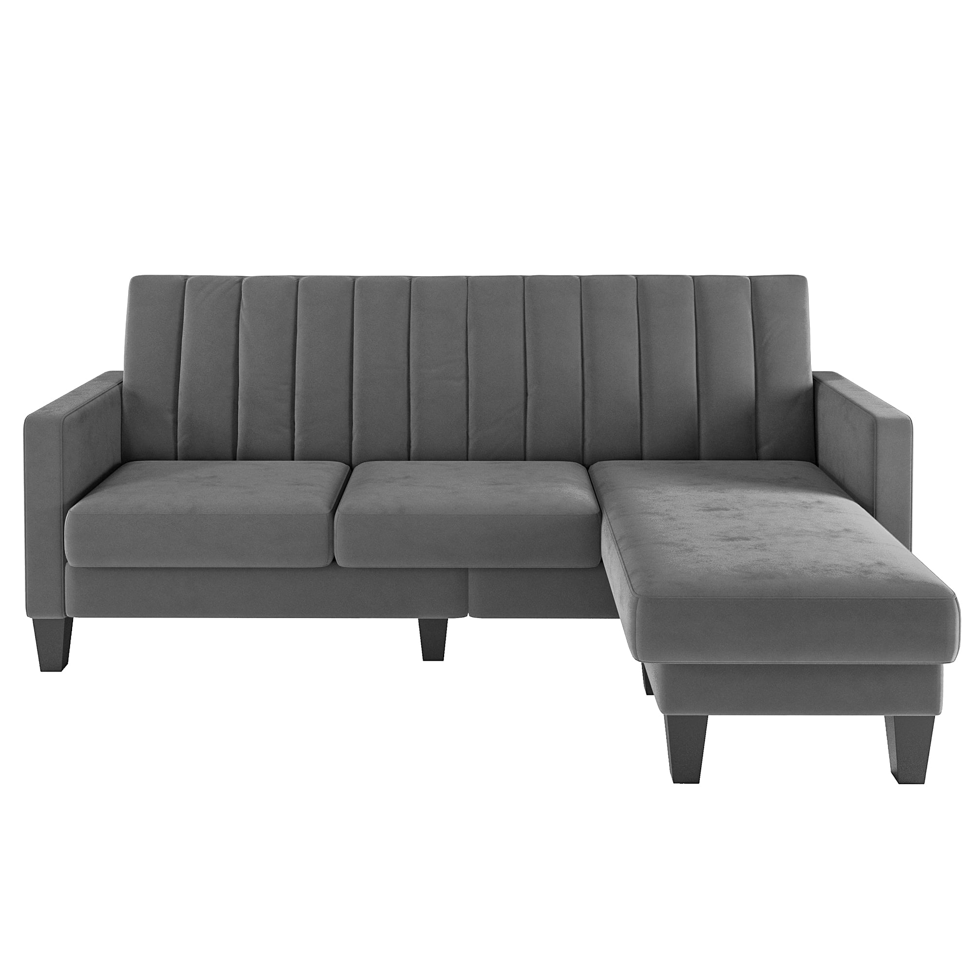 Neche 82" Luxury Velvet Sectional Sofa, 3 Seat Upholstered Modular ...