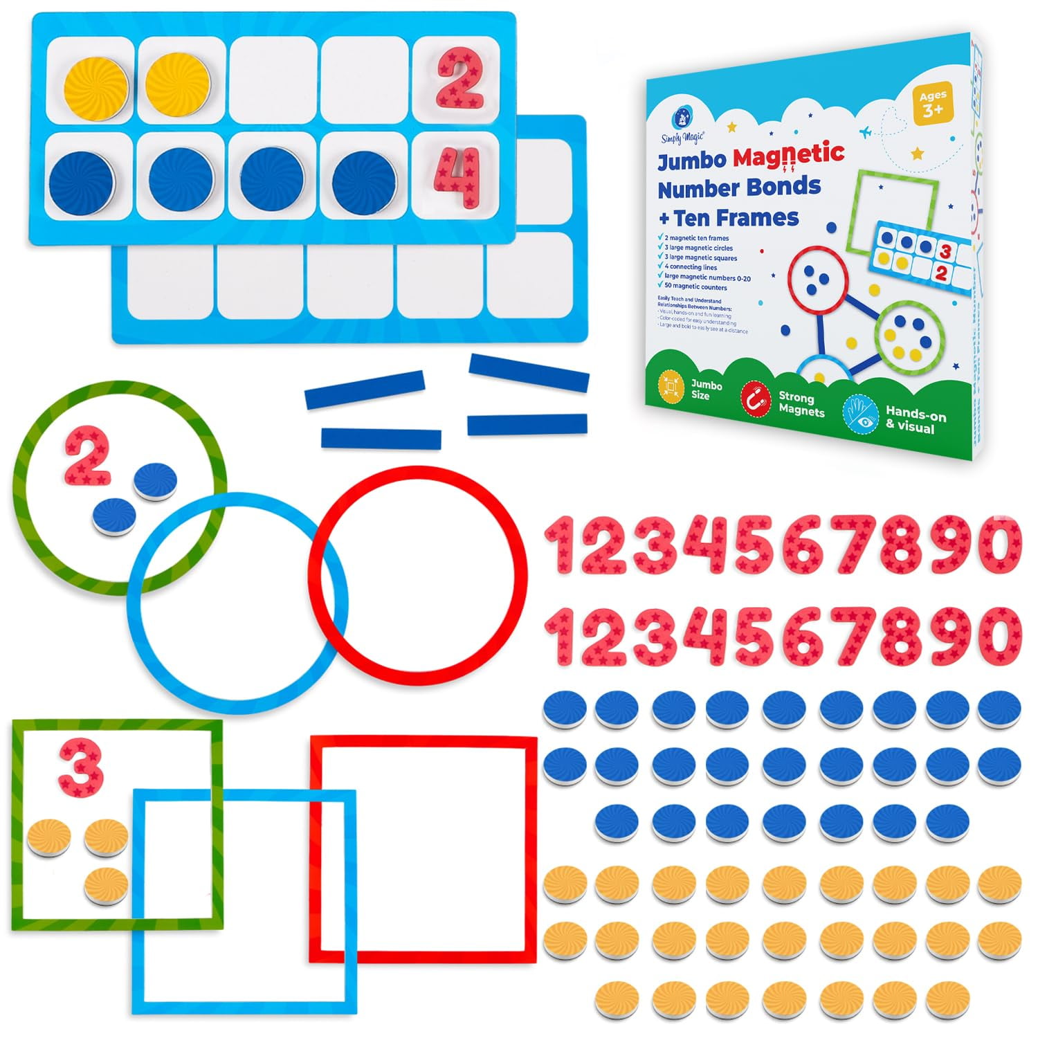 82 PCS Jumbo SSF20 Number Bonds and Ten Frames Set - Numbers for ...
