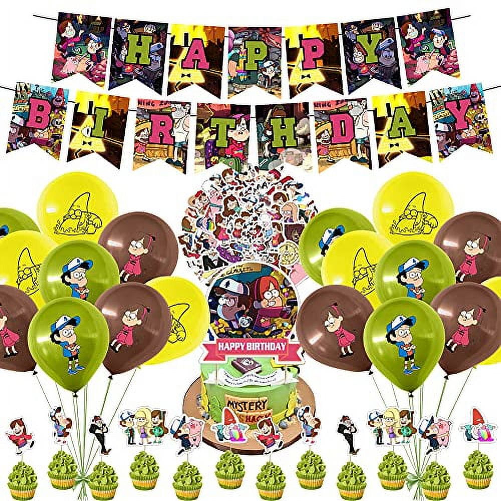 82 Pcs Gravity Falls Theme Birthday Party Decorations,Party Supply Set ...