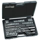82 Piece Standard and Metric Socket Set, 1/4", 3/8", 1/2", 6 Point/12 ...