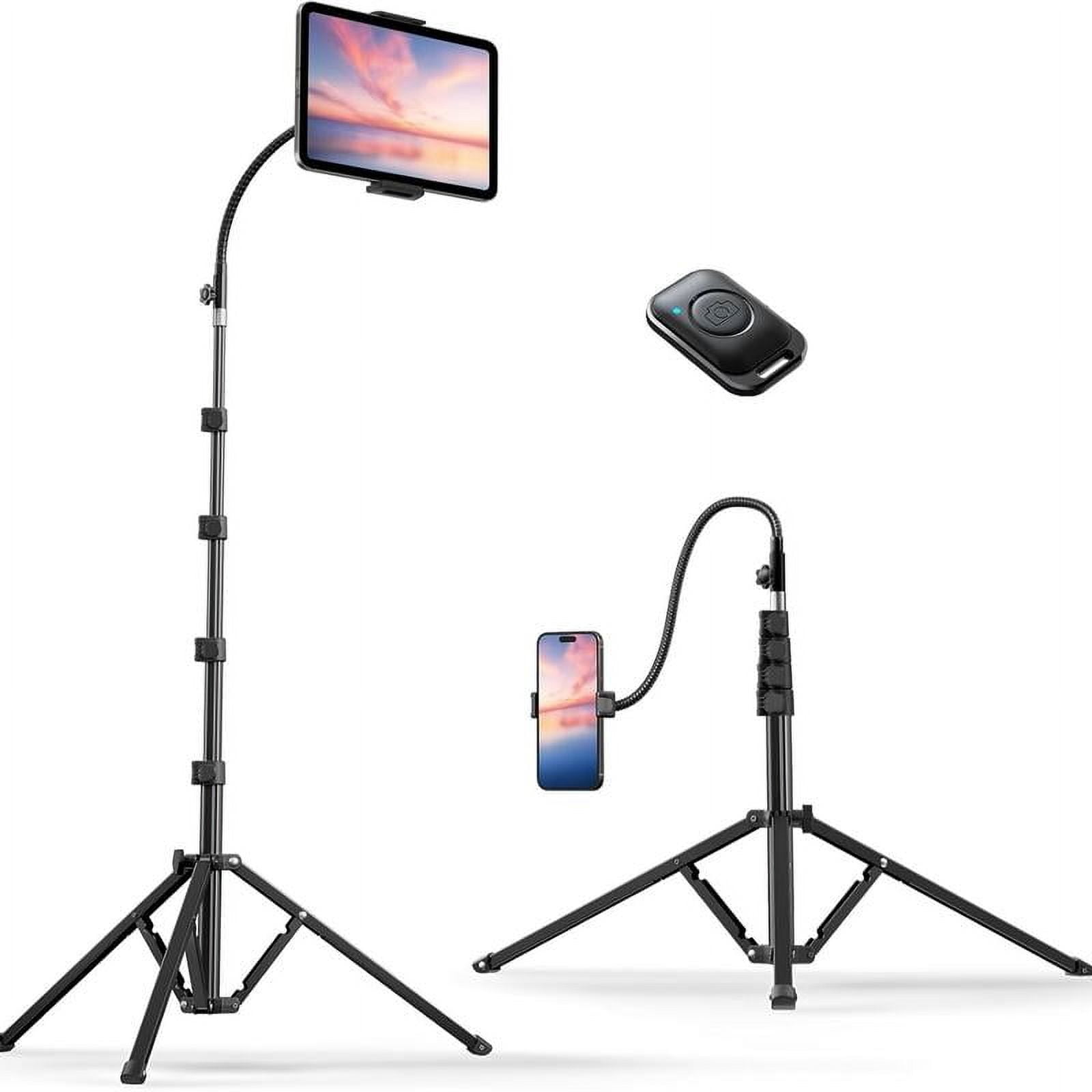 82" Tall Heavy Duty Phone Stand for Recording, Tablet Stand Holder with ...