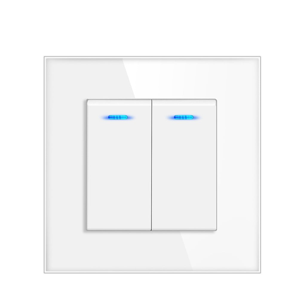 82-Type Tempered Glass Panel Concealed Wall Two-Way Dual Control Switch ...