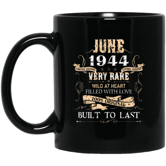 82 Years Old 82Nd Birthday Vintage June 1944 Bday Gift Coffee Mug, 15oz ...