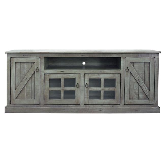 82 in. Rustic TV Stand, Rustic Light Blue - Walmart.com
