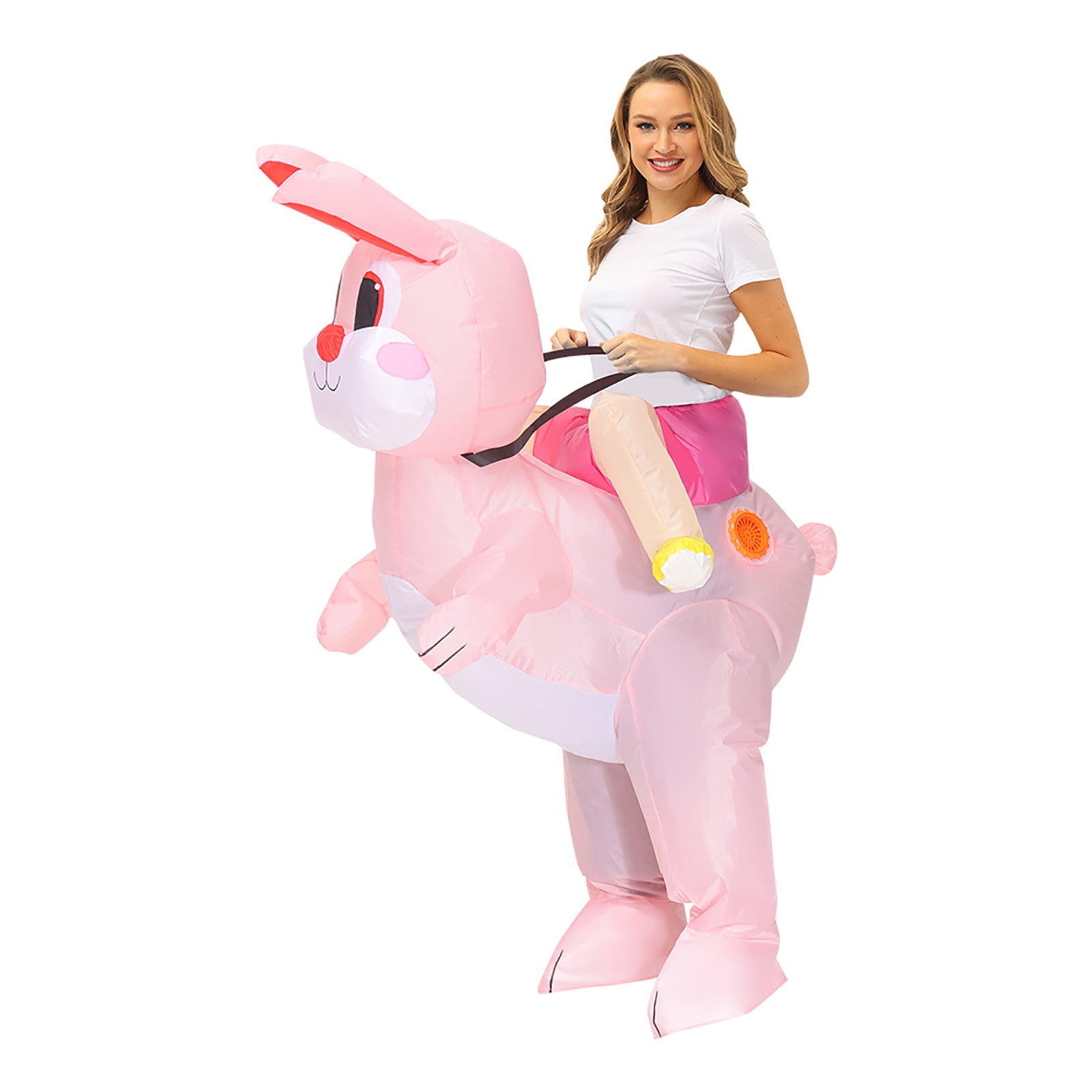 820 Easter Riding Bunny Half-length Festive Inflatable Suit The ...