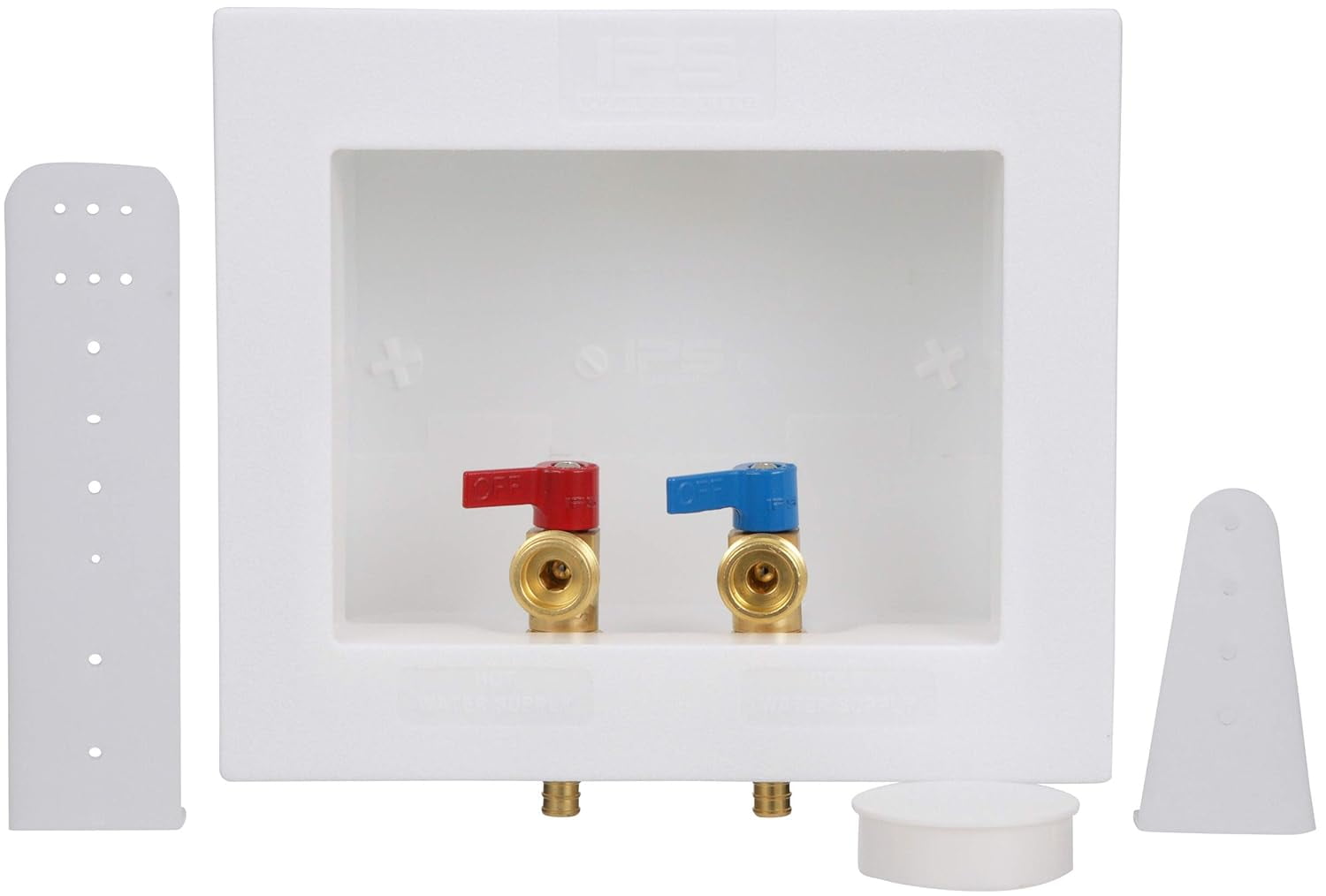 82056 DU-ALL Dual-Drain Washing Machine Outlet Box - Quarter-Turn Brass ...