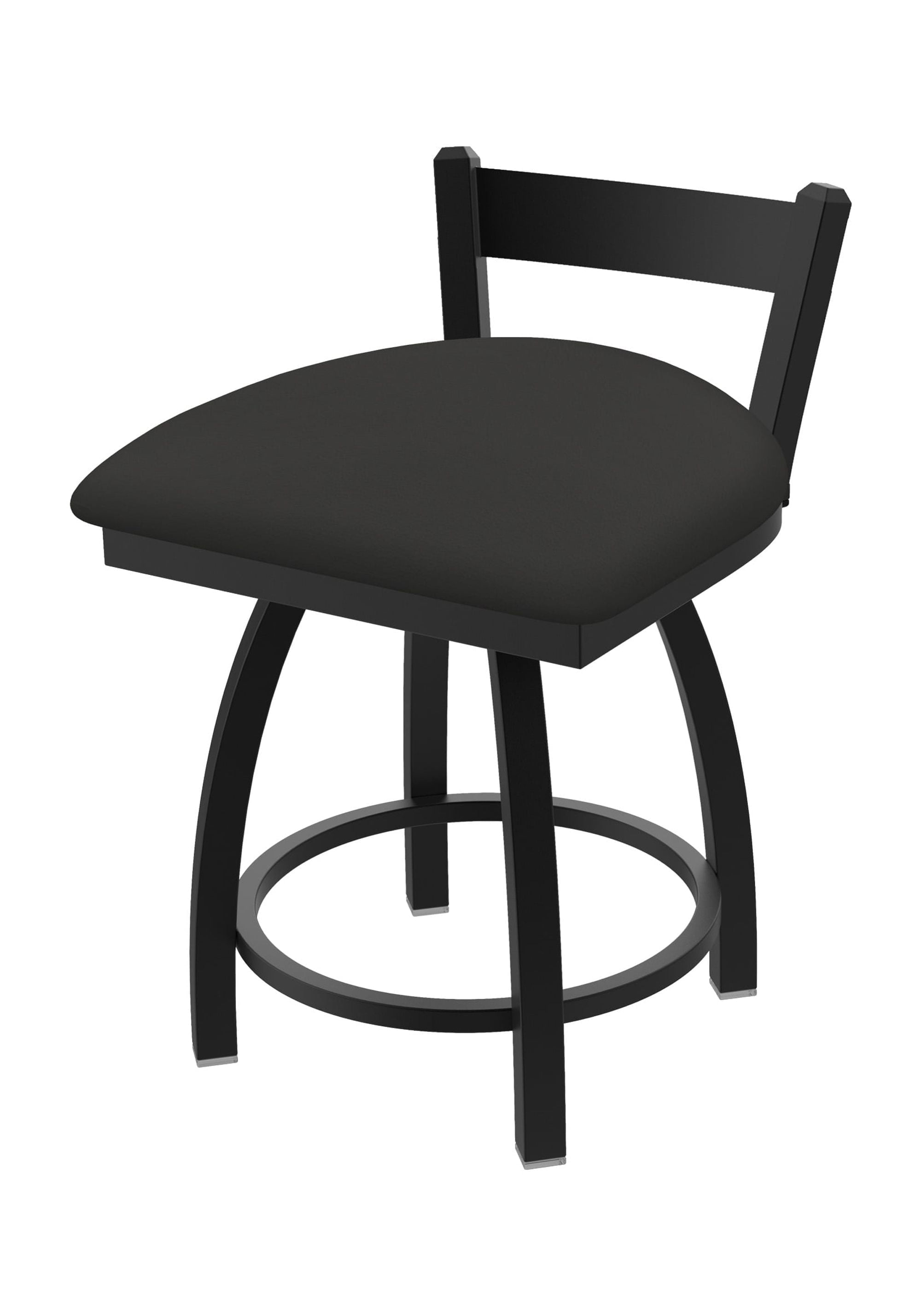 821 Catalina 18" Low Back Swivel Vanity Stool with Black Wrinkle Finish ...