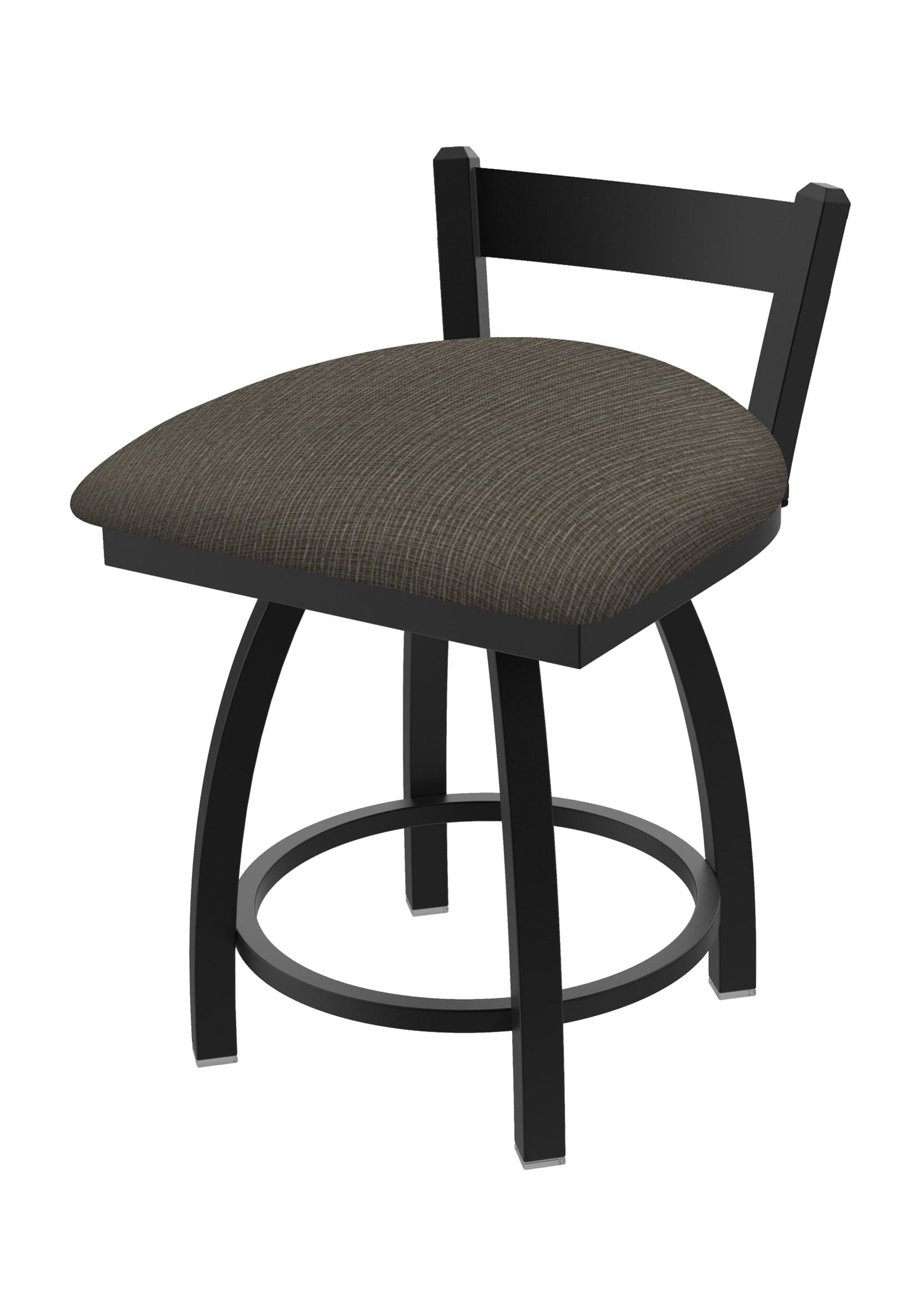 821 Catalina 18" Low Back Swivel Vanity Stool with Black Wrinkle Finish and Graph Chalice Seat ...