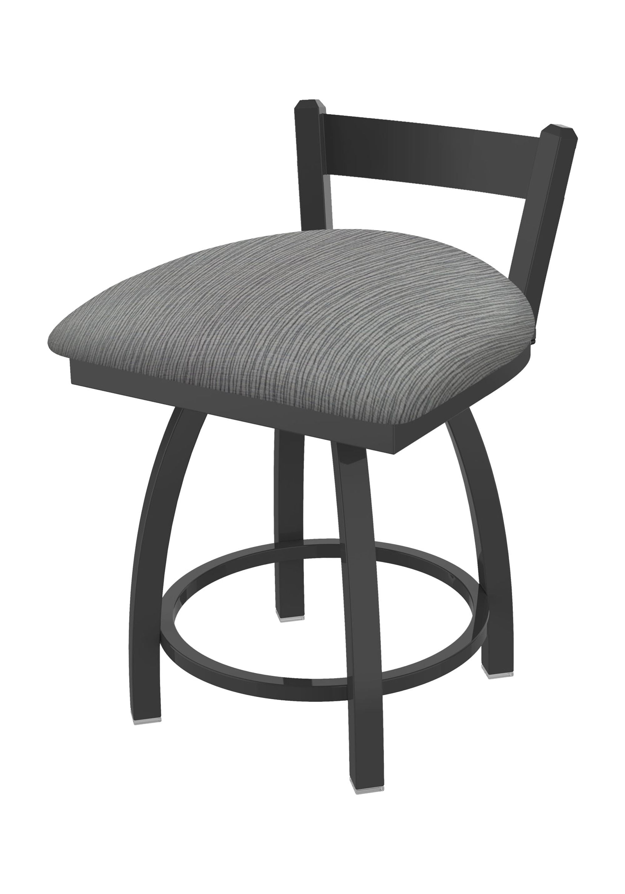 821 Catalina 18" Low Back Swivel Vanity Stool with Pewter Finish and ...