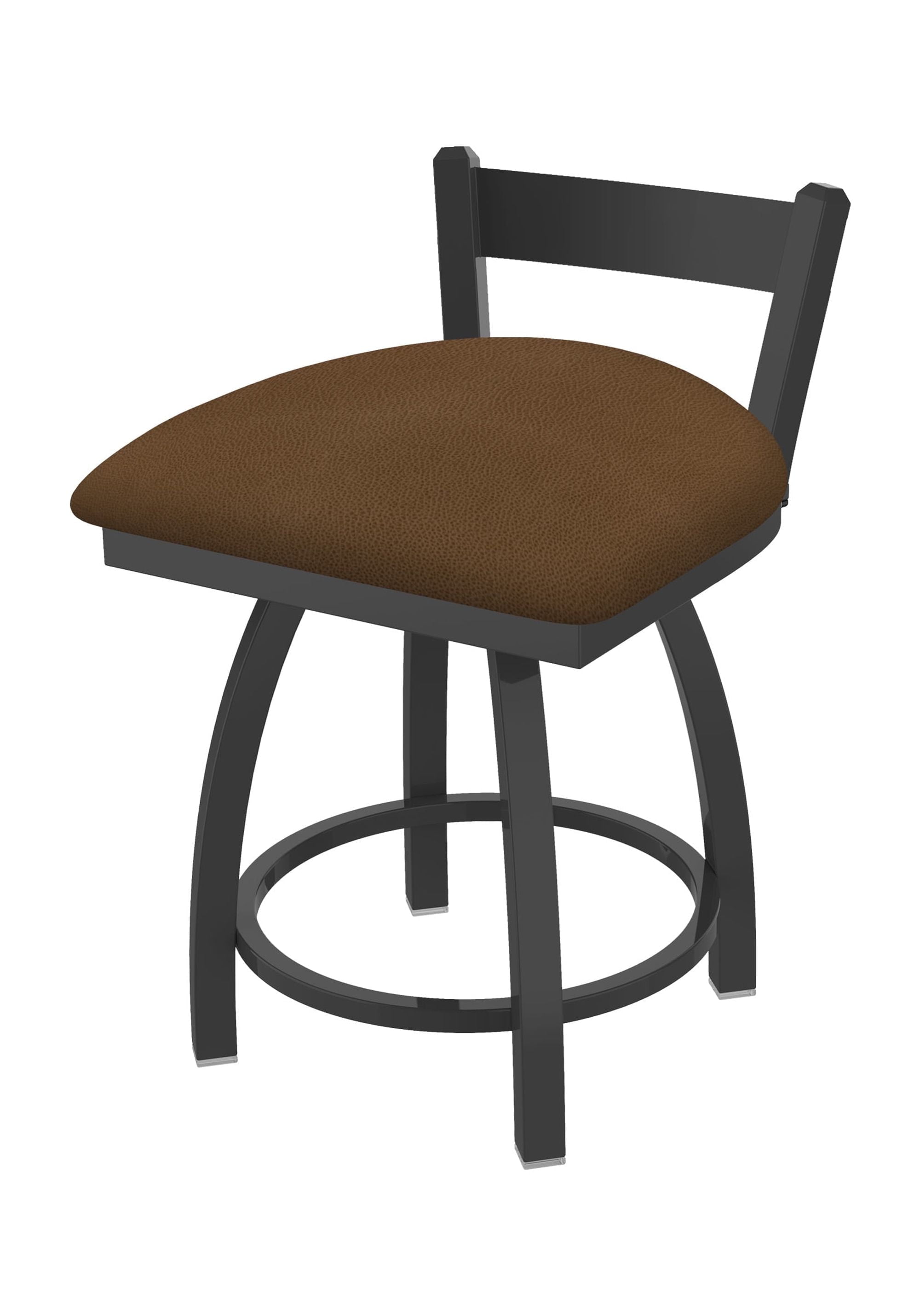 821 Catalina 18" Low Back Swivel Vanity Stool with Pewter Finish and ...