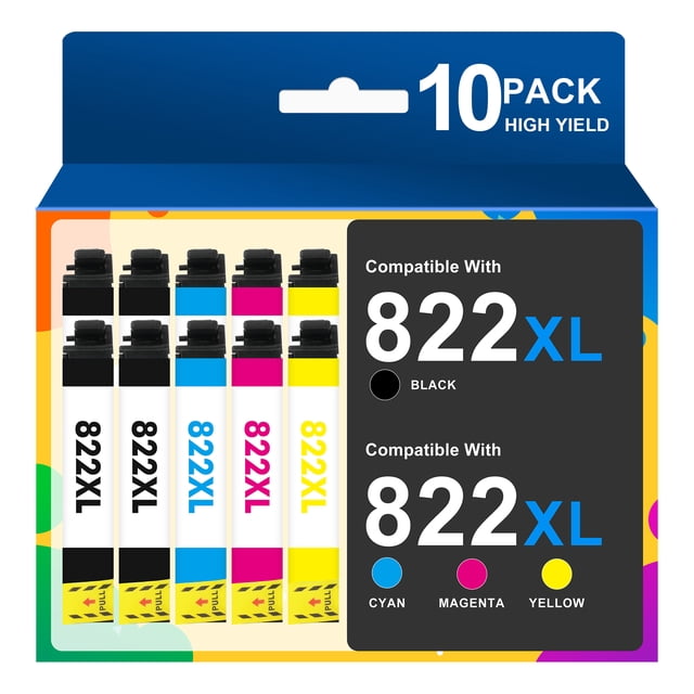 822 822XL Ink Cartridges Compatible for Epson Ink T822 T822XL Printer ...