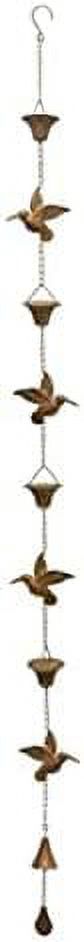 82234 69 In. Iron Hummingbird Rain Chain Copper - Set Of 4 - Walmart.com