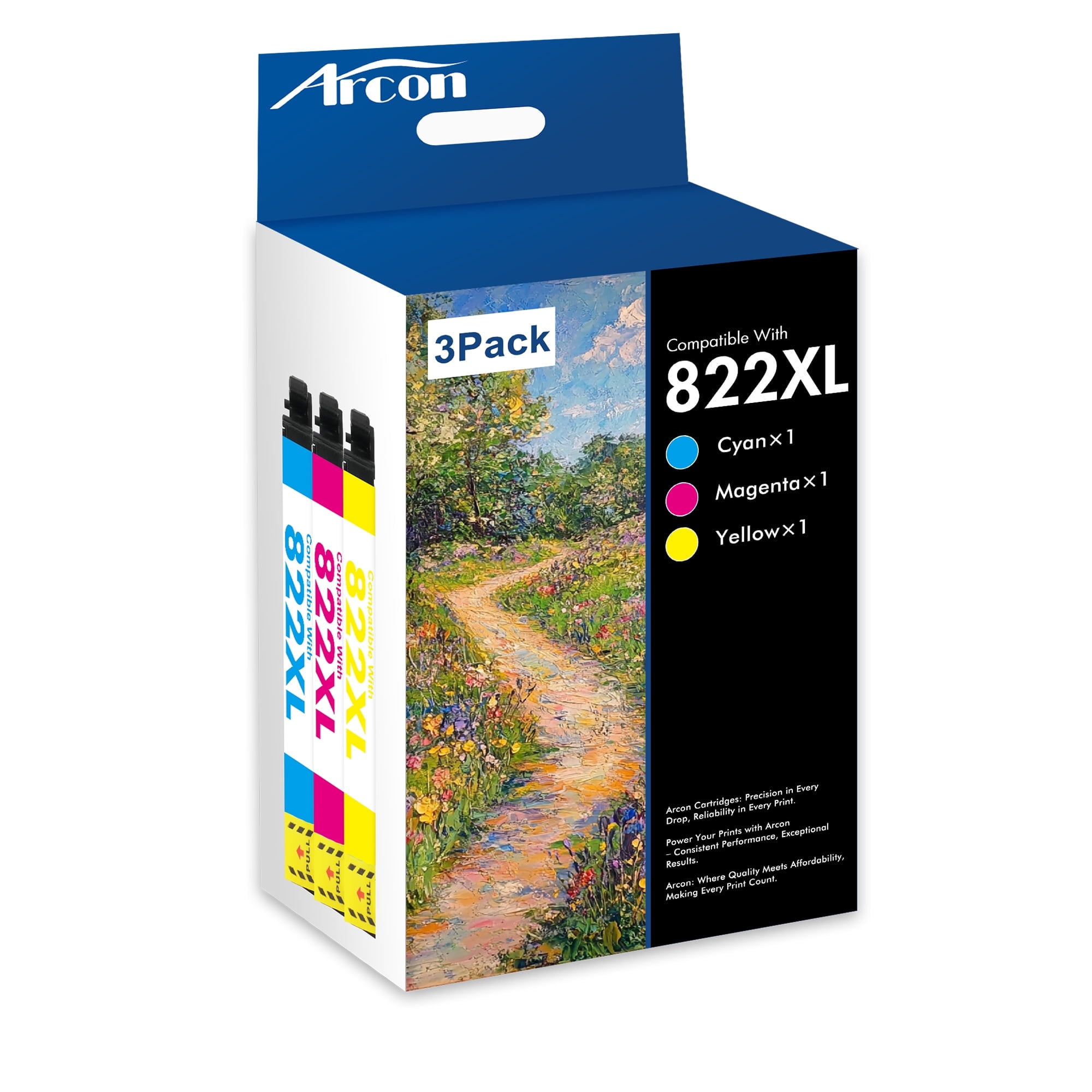822XL Ink Cartridges 3 Pack Compatible for Epson 822XL 822 Color ...