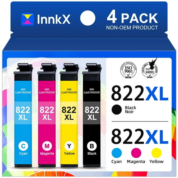 EPSON 822 DURABrite Ultra Ink High Capacity Black & Color Cartridge ...